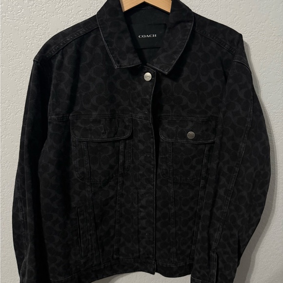 Coach | Jackets & Coats | Coach Charcoal Signature Denim Jacket | Poshmark